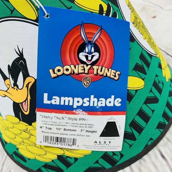 Warner Bros. | Accents | Vintage Looney Tunes Lampshade Green Daffy ...